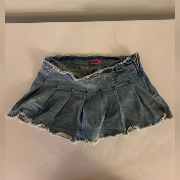 Edikted | Skirts | Edikted Denim Pleated Micro Mini Skirt | Poshmark